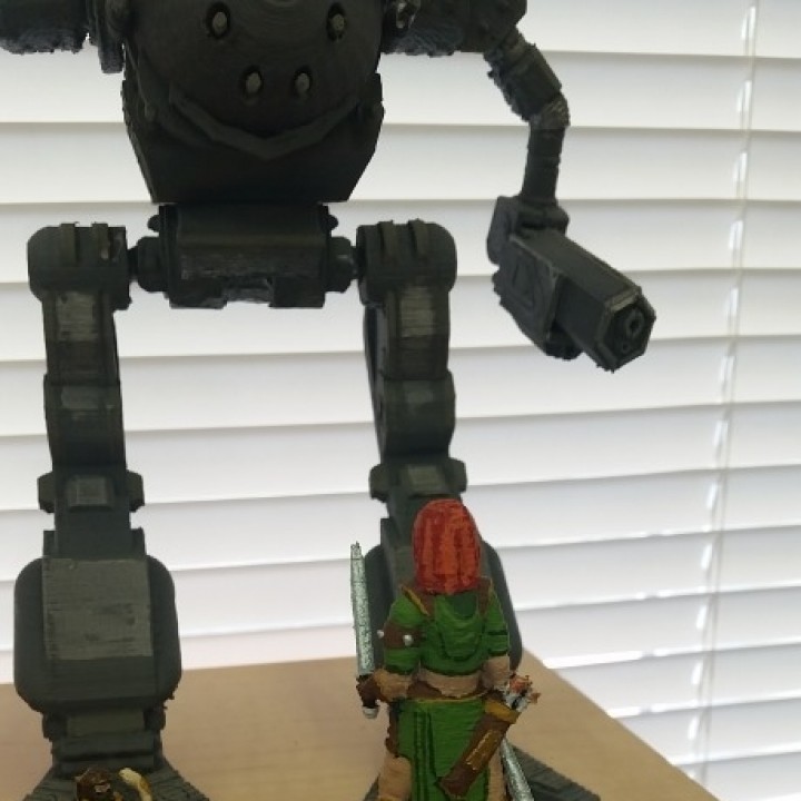 3D Printable DnD Female Fighter by Michael Hersel