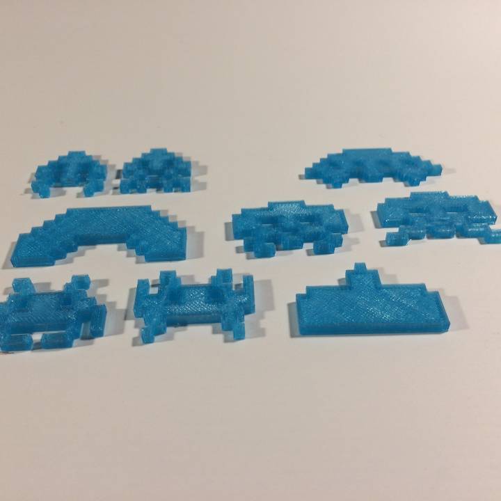 3D Printable Space Invaders by Devin Gentner