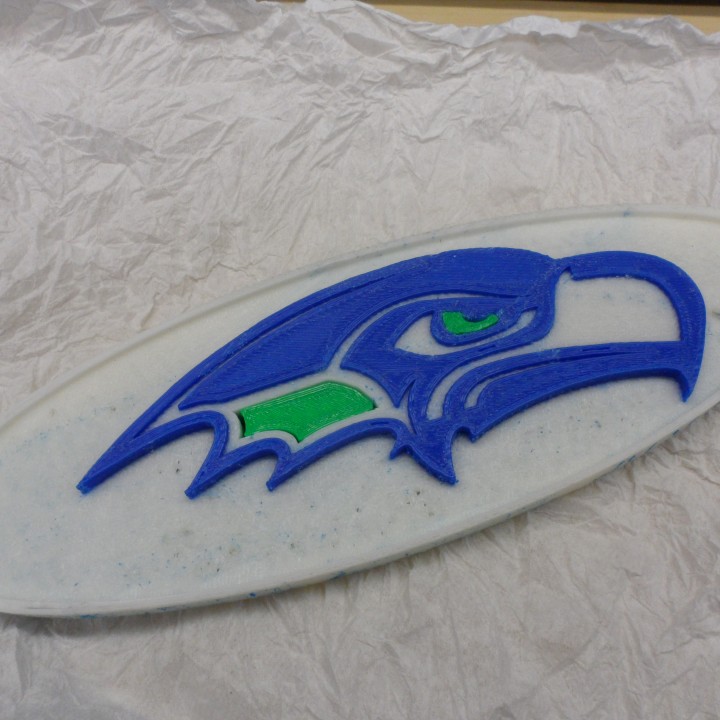 3D Printable Seattle Seahawks logo by Roger Sexton