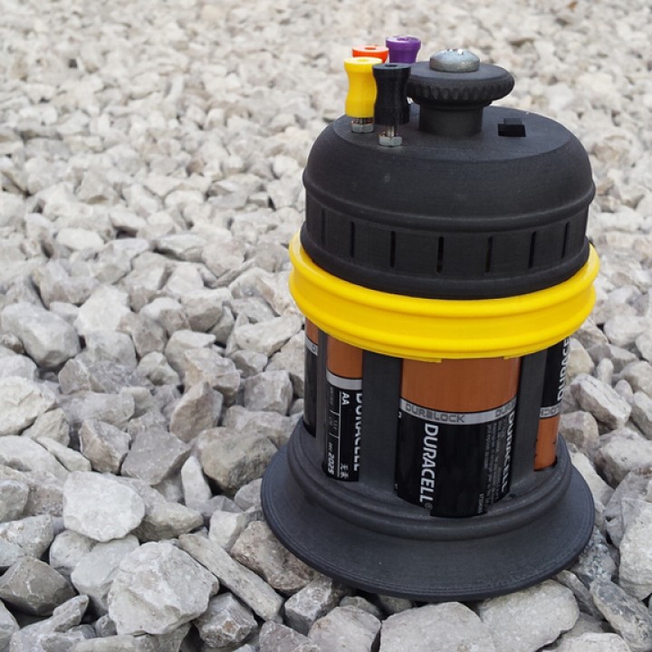 3D Printable Steampunk Multi-Voltage Battery Jar by Michael Curry