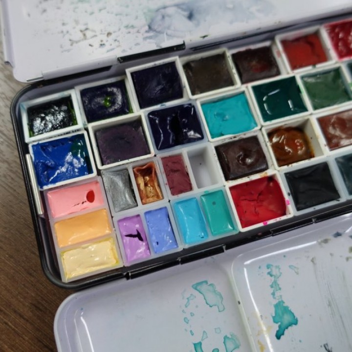 3D Printable Pans for watercolor palette by Hyunjoo Lee