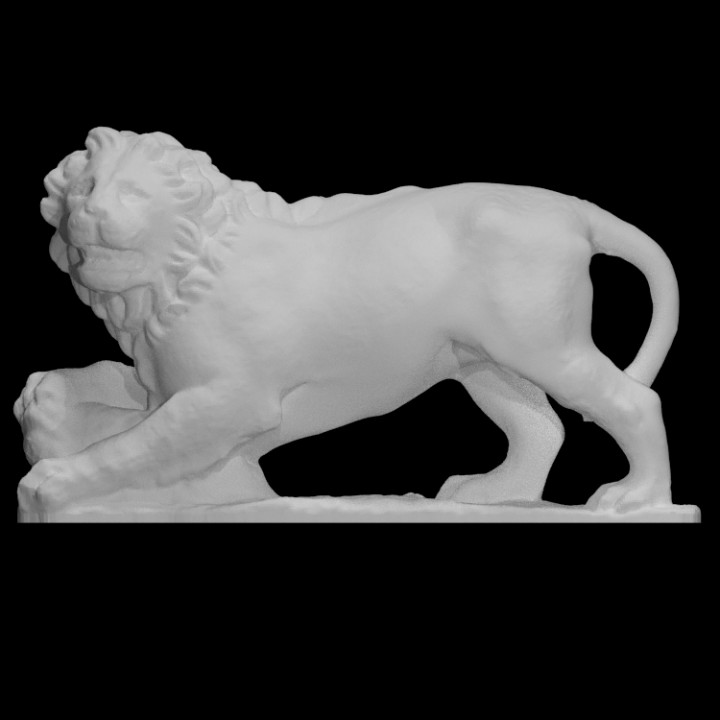 3D Printable Lion from a funerary monument by Scan The World