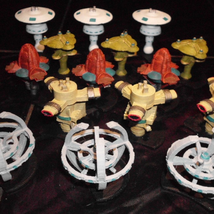 3D Printable Starbases for all five factions of the boardgame "Star ...