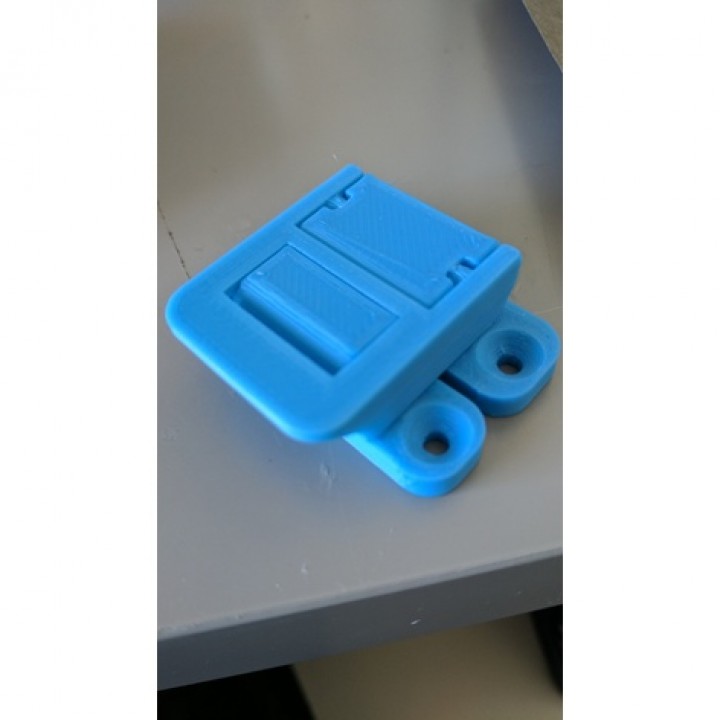 3D Printable Box Lid Latch with Hole Template by Mark Paterson