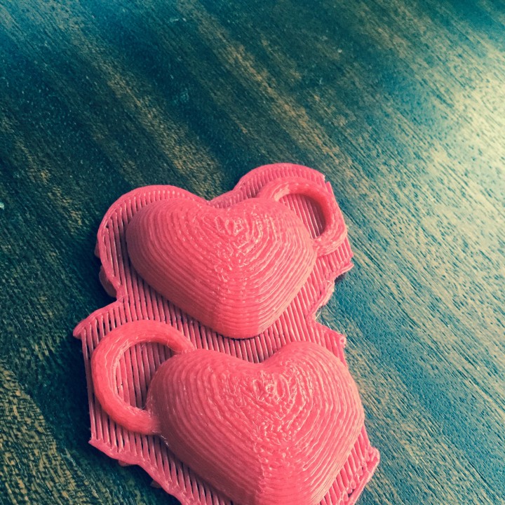 3D Printable Printable Heart Key Chain. by Lance Du