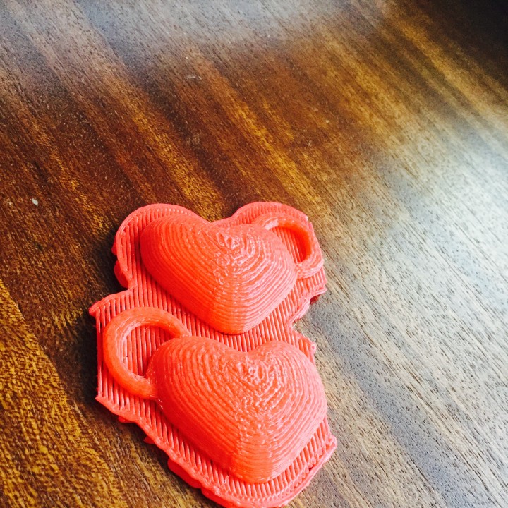 3D Printable Printable Heart Key Chain. by Lance Du