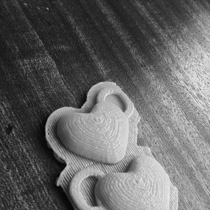 3D Printable Printable Heart Key Chain. by Lance Du