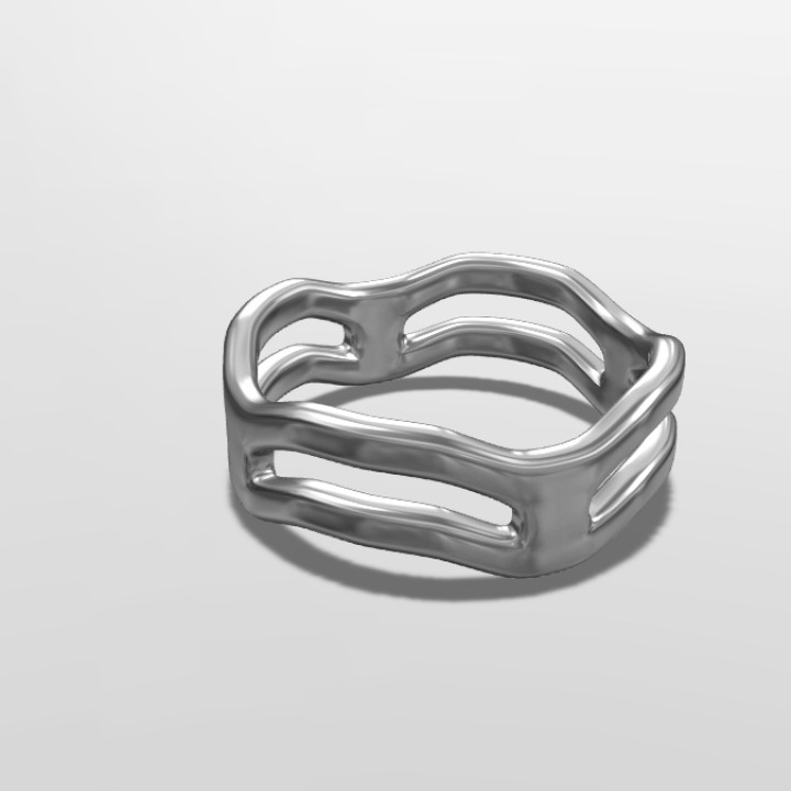 3D Printable wavy ring by Ilmar