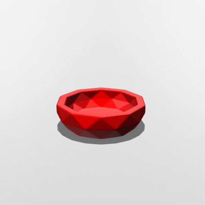 3D Printable Low Poly Candy Dish by Dan O'Connell