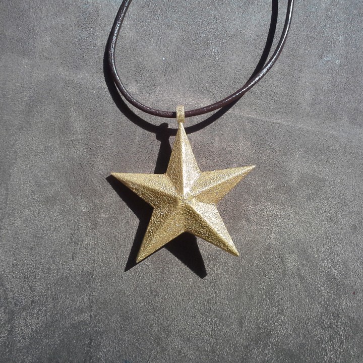 3D Printable Simple Star Pendant. Charm bracelet. 3d shape. by Naomi ...