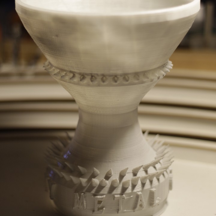 3D Printable [Vase] Heavy Metal Grail by Florian Bützler