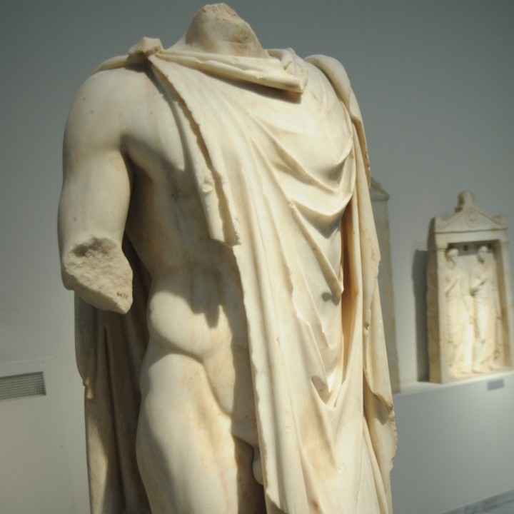 3D Printable Statue of a youth wearing a chlamys by Scan The World