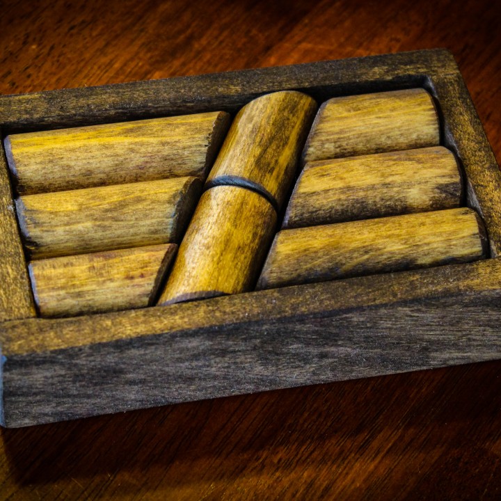 3D Printable Dowel Puzzle by Mark Ingle