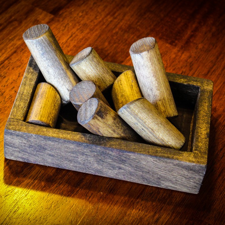 3D Printable Dowel Puzzle by Mark Ingle