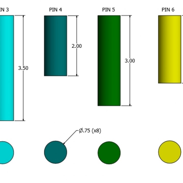 3D Printable Pin Puzzle by Mark Ingle