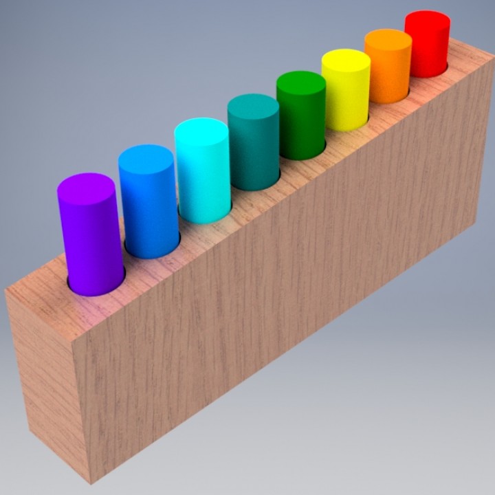 3D Printable Pin Puzzle by Mark Ingle