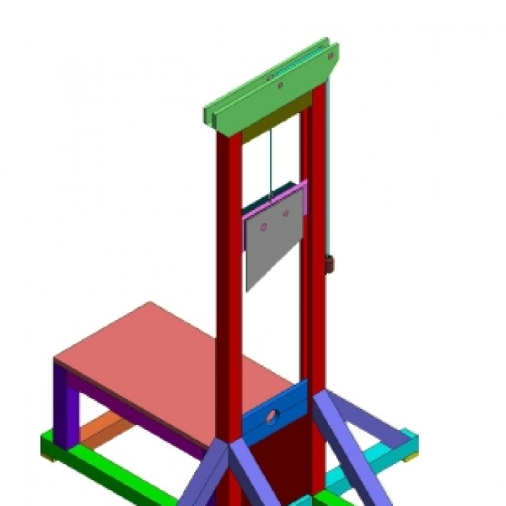 3D Printable Mini Guillotine by Mark Ingle