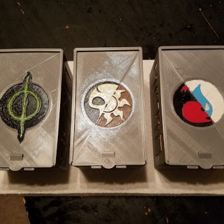 3D Print of MTG Deck Box with Dice Storage by Codeflare