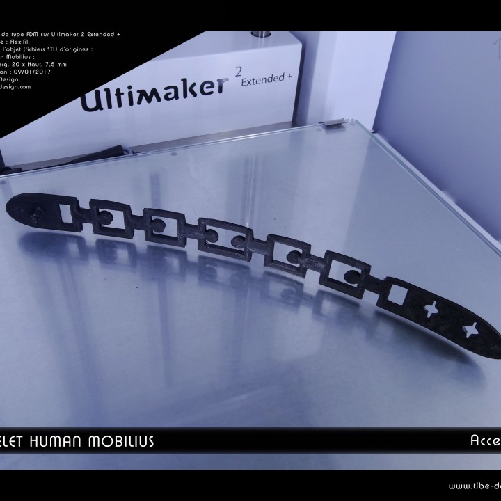3D Printable Bracelet Human Mobilius by Bréjou Thierry