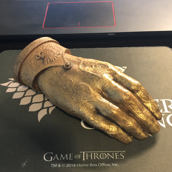 3D Print of Kingslayer's Golden Hand - Game of Thrones by AdamTyree17