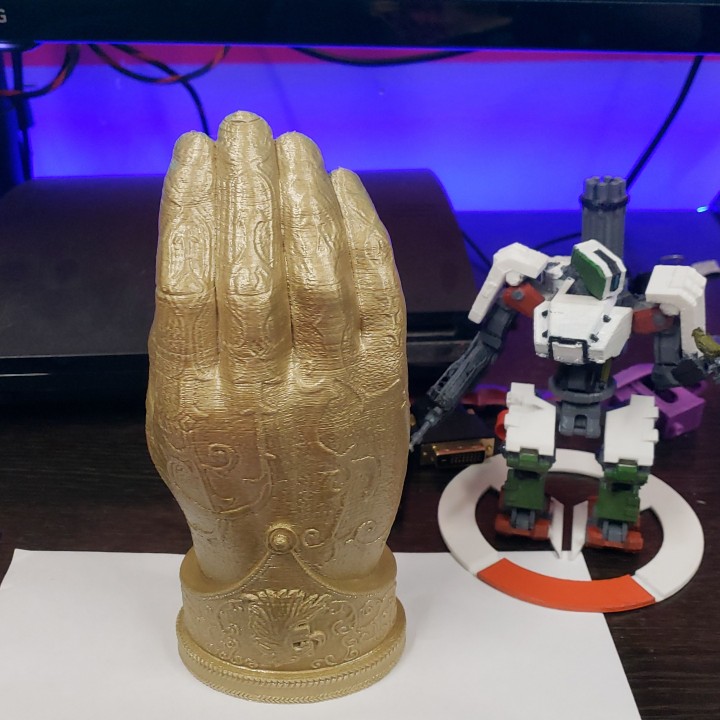3D Print of Kingslayer's Golden Hand - Game of Thrones by BrettMulvany