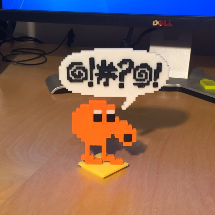 3D Printable Q-Bert Desk Tidy by Alan Grier