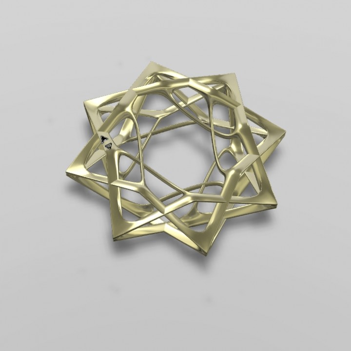 3D Printable David's Star Jewel by Mr Concept