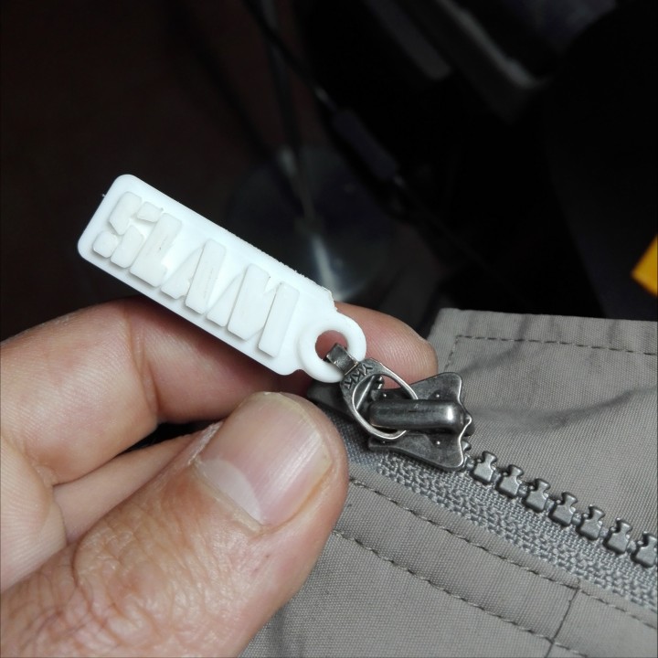3D Printable Slam jacket zipper pull toggle - Tirador para chaqueta ...
