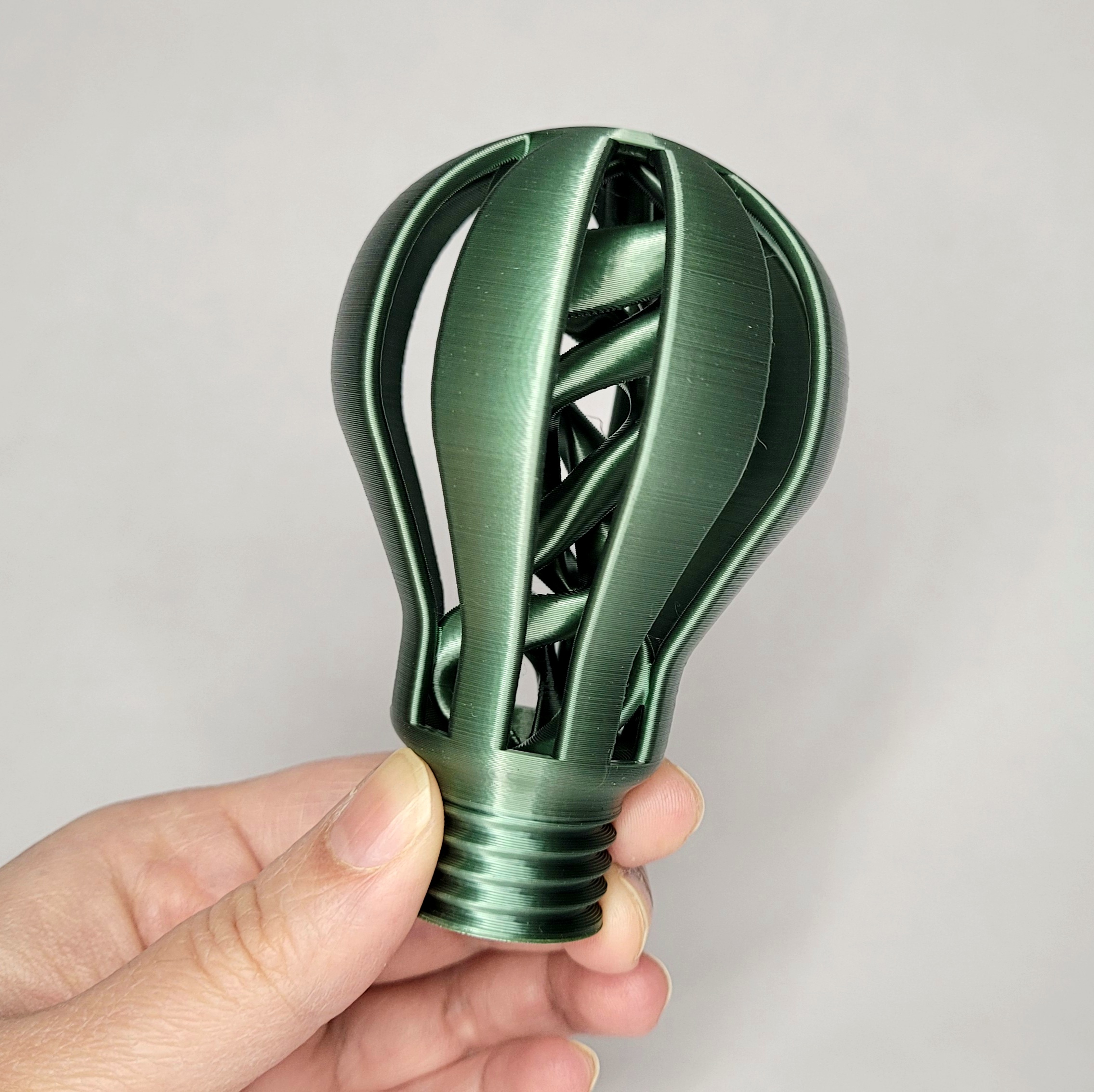3D Printable Light Bulb Sculpture 1 by Zac Mann