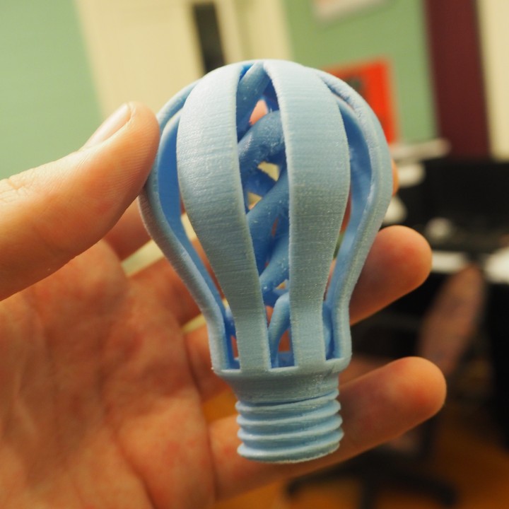 3D Printable Light Bulb Sculpture 1 by Zac Mann