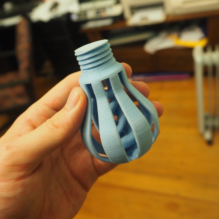 3D Printable Light Bulb Sculpture 1 by Zac Mann