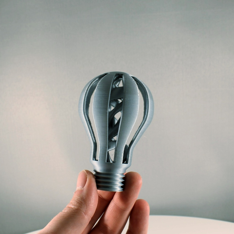 3D Printable Light Bulb Sculpture 1 by Zac Mann