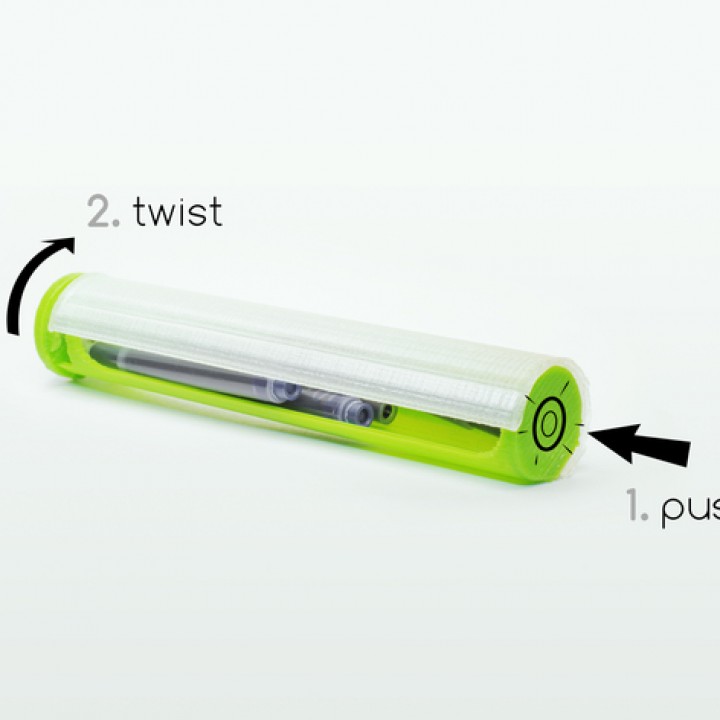 3D Printable Magnetic interlocking storage tube by Sönke Tenckhoff