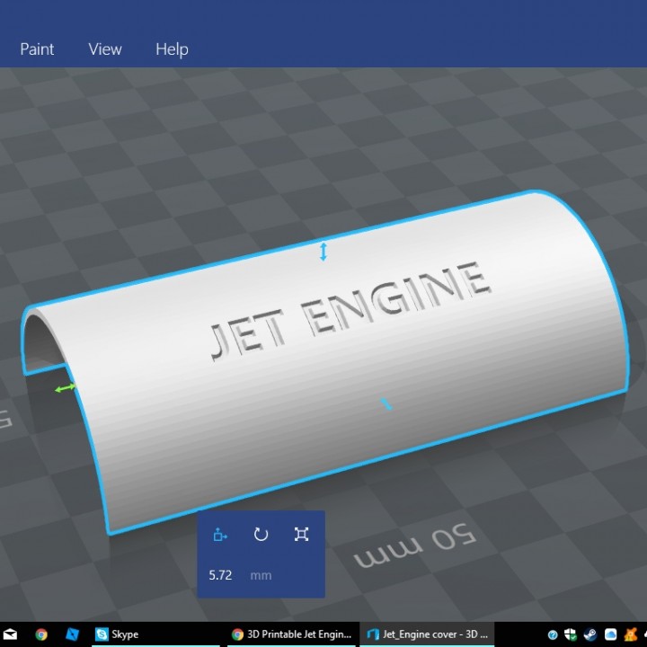 3D Printable Jet Engine cutout cover by Josiah Siebring