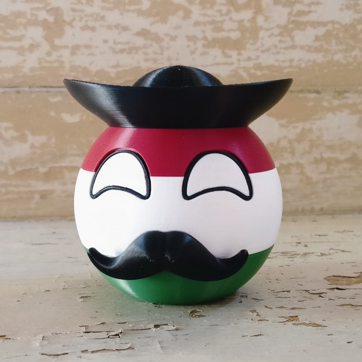 3D Printable Betyár - Hungaryball by Jósvai Dániel