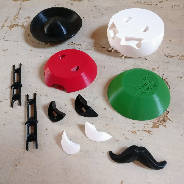 3D Printable Betyár - Hungaryball by Jósvai Dániel