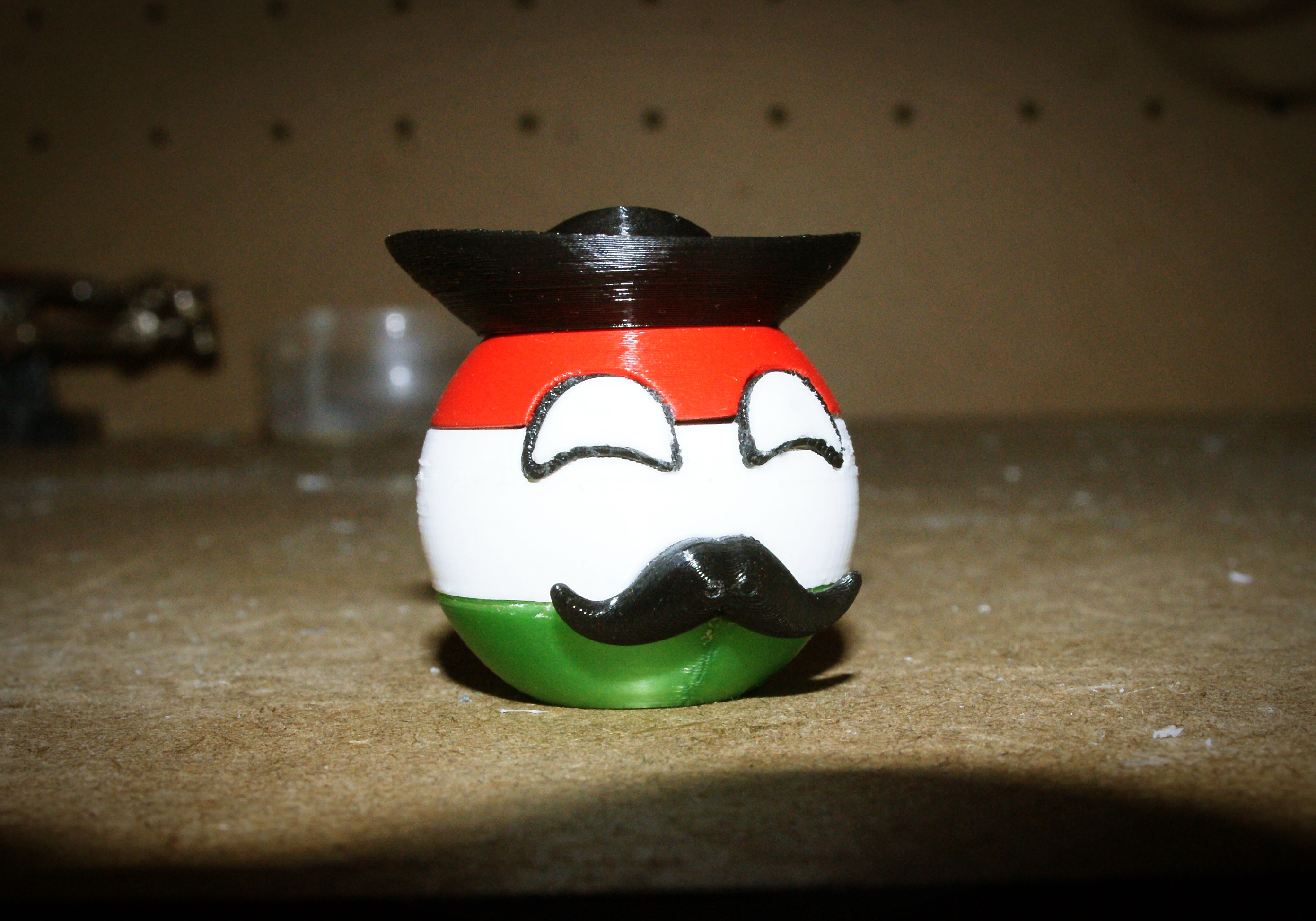 3D Printable Betyár - Hungaryball by Jósvai Dániel