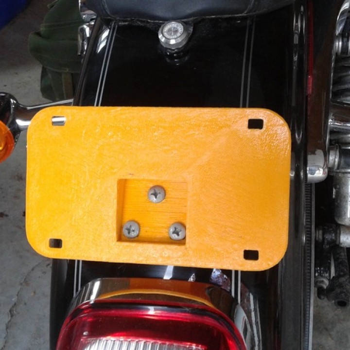 3D Printable Motorcycle license plate rack by ShaoHua.Liu