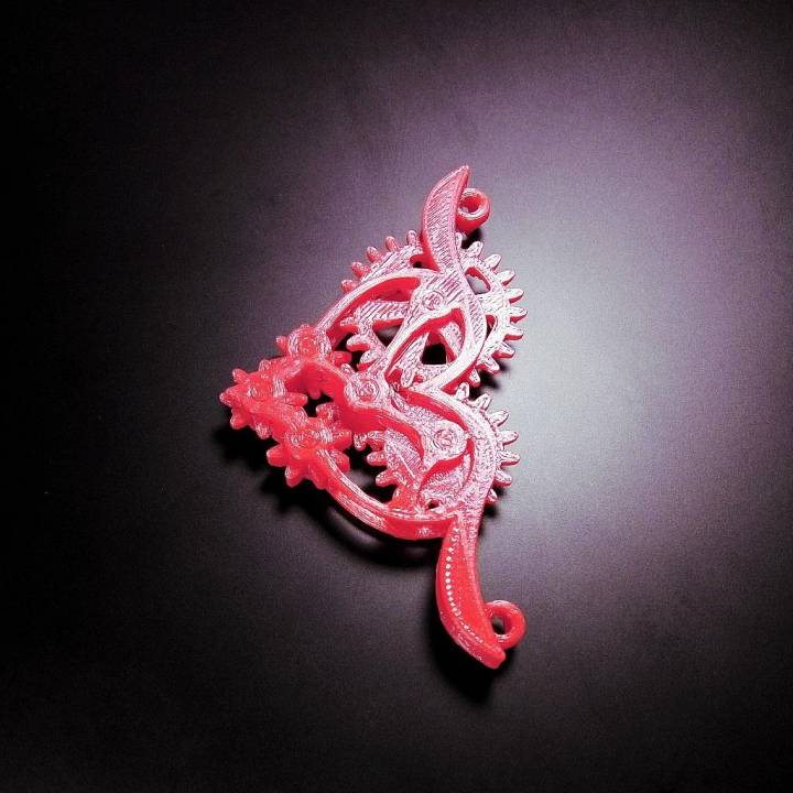 3D Printable Gear Necklace Pendant by Lewis Manuel