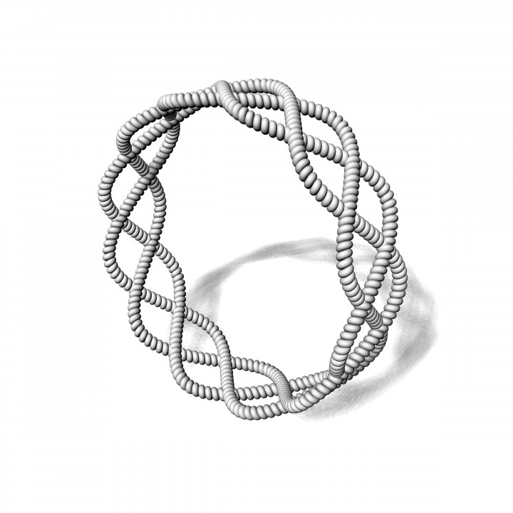 3D Printable Braided Rope Ring by Andrew Reynolds