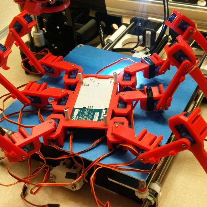 3D Printable 3 DOF Hexapod sg90s micro servo by Daniel Kenneth Goto