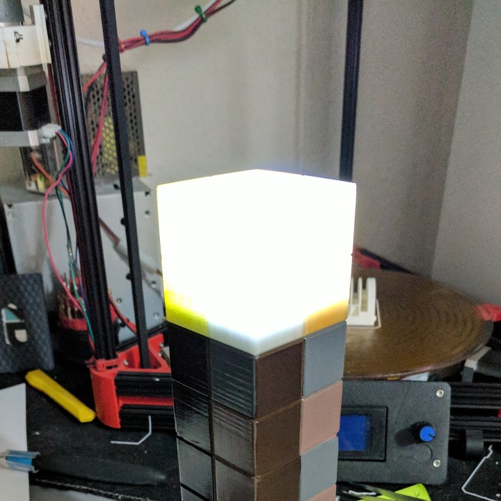 3D Printable Minecraft Esq Torch by Mark Paterson