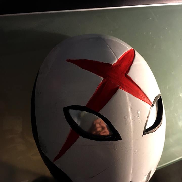 3D Printable Red X Mask by Jacob Froelich