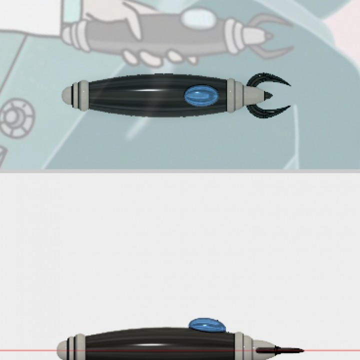 3D Printable Rick's freeze ray by Ramon angosto artigues