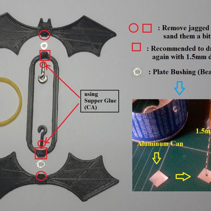 3d Printable Rubber Band Powered Flying Bat By Maeng Hyo Cho