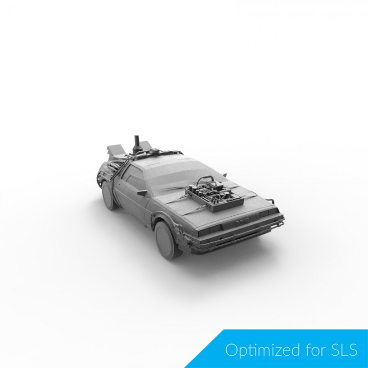 3D Printable DeLorean from Back To The Future by a43nigam