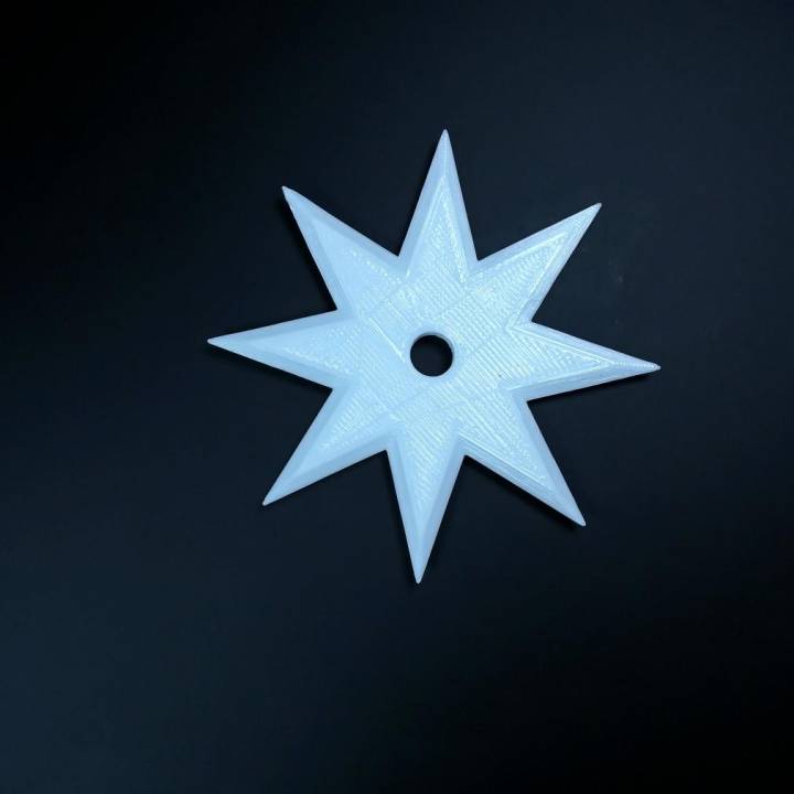 3D Printable 8 Point Ninja Star by httpkoopa
