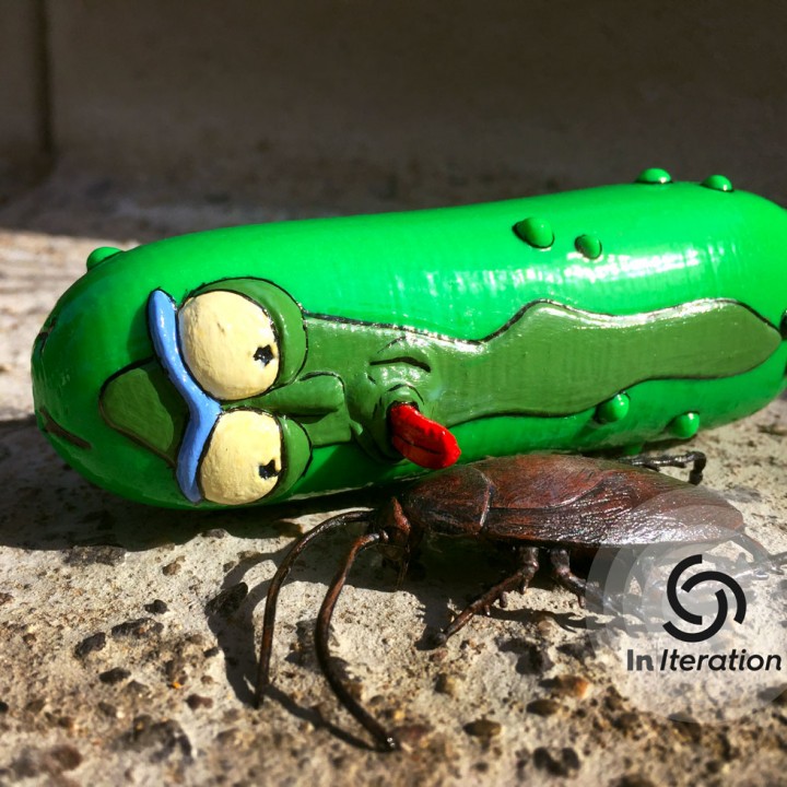 3D Printable Pickle Rick 4 - The Cockroach Catcher by Jon Cleaver