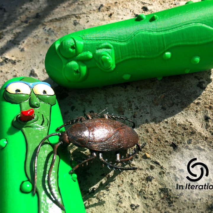 3D Printable Pickle Rick 4 - The Cockroach Catcher by Jon Cleaver