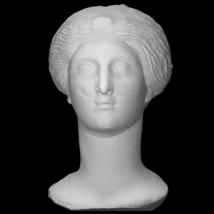 3D Printable Clay bust of a goddess (Demeter?) by Scan The World